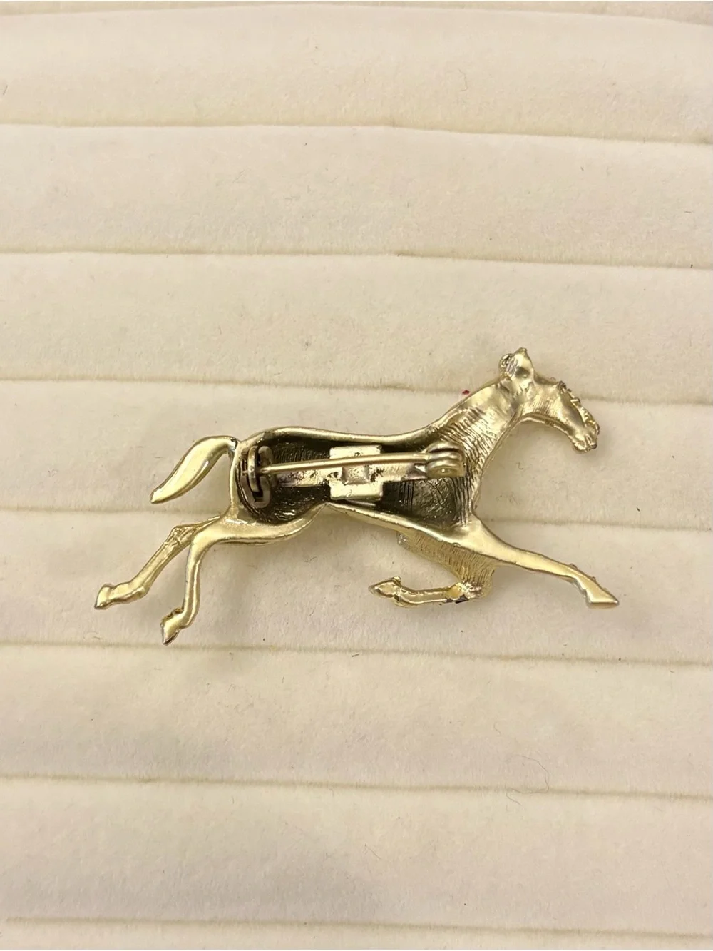 Jewelry | Vtg Gold Tone Horse Pin Brooch Running Gallop Brushed Satin ...